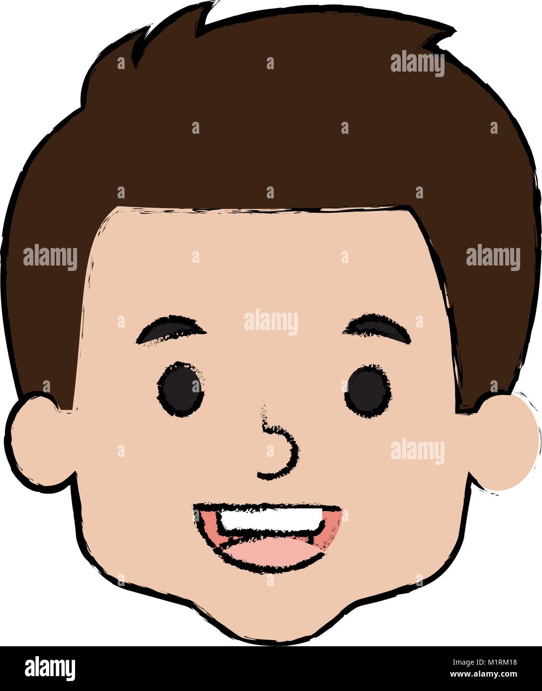 cute and little boy head Stock Vector Image & Art - Alamy