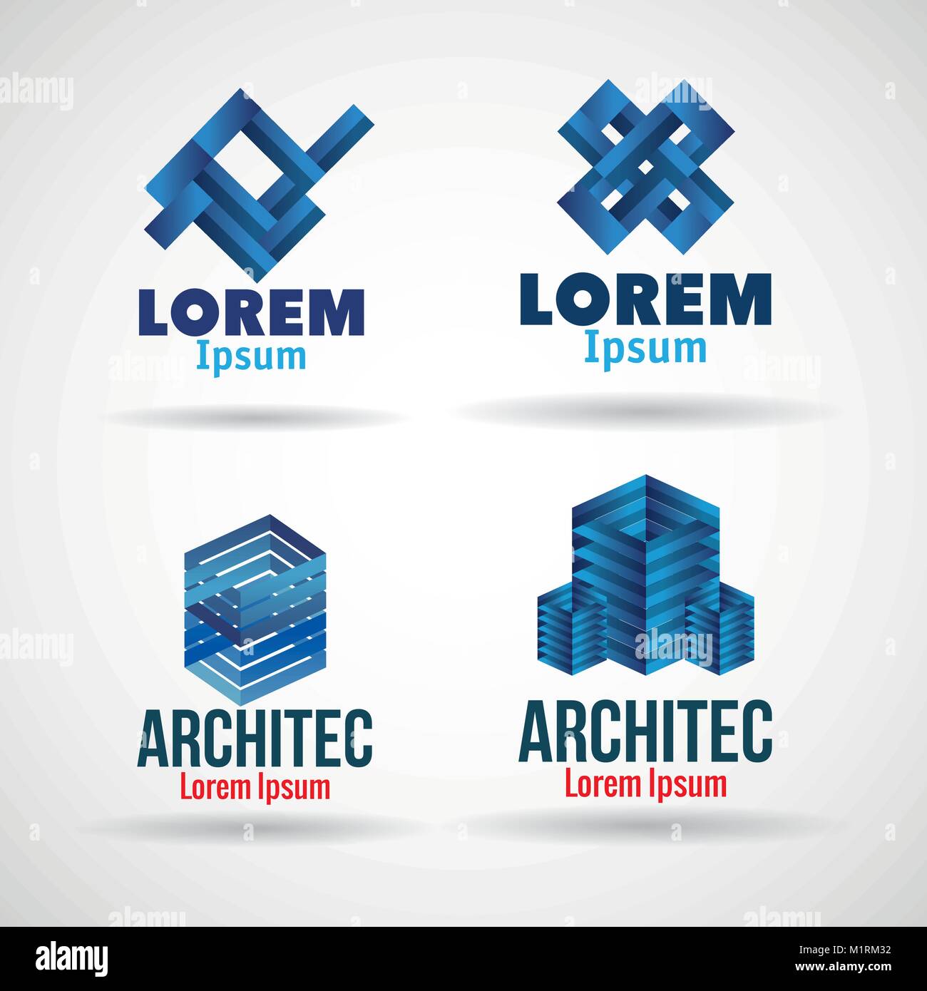 corporation emblems set icons Stock Vector Image & Art - Alamy