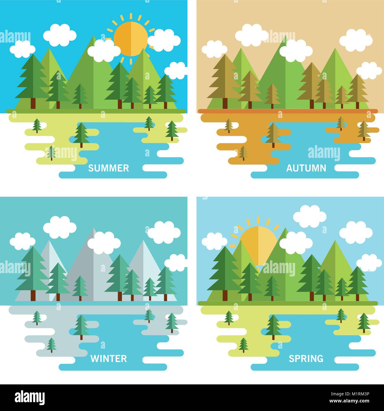 Cloudy landscapes Stock Vector Images - Alamy