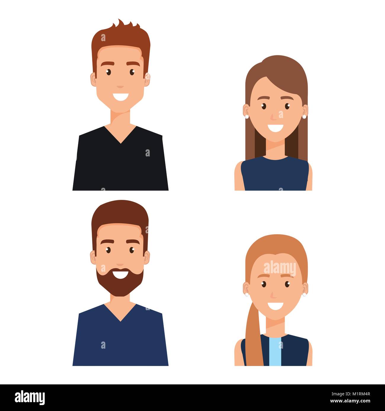 group of people avatars characters Stock Vector Image & Art - Alamy