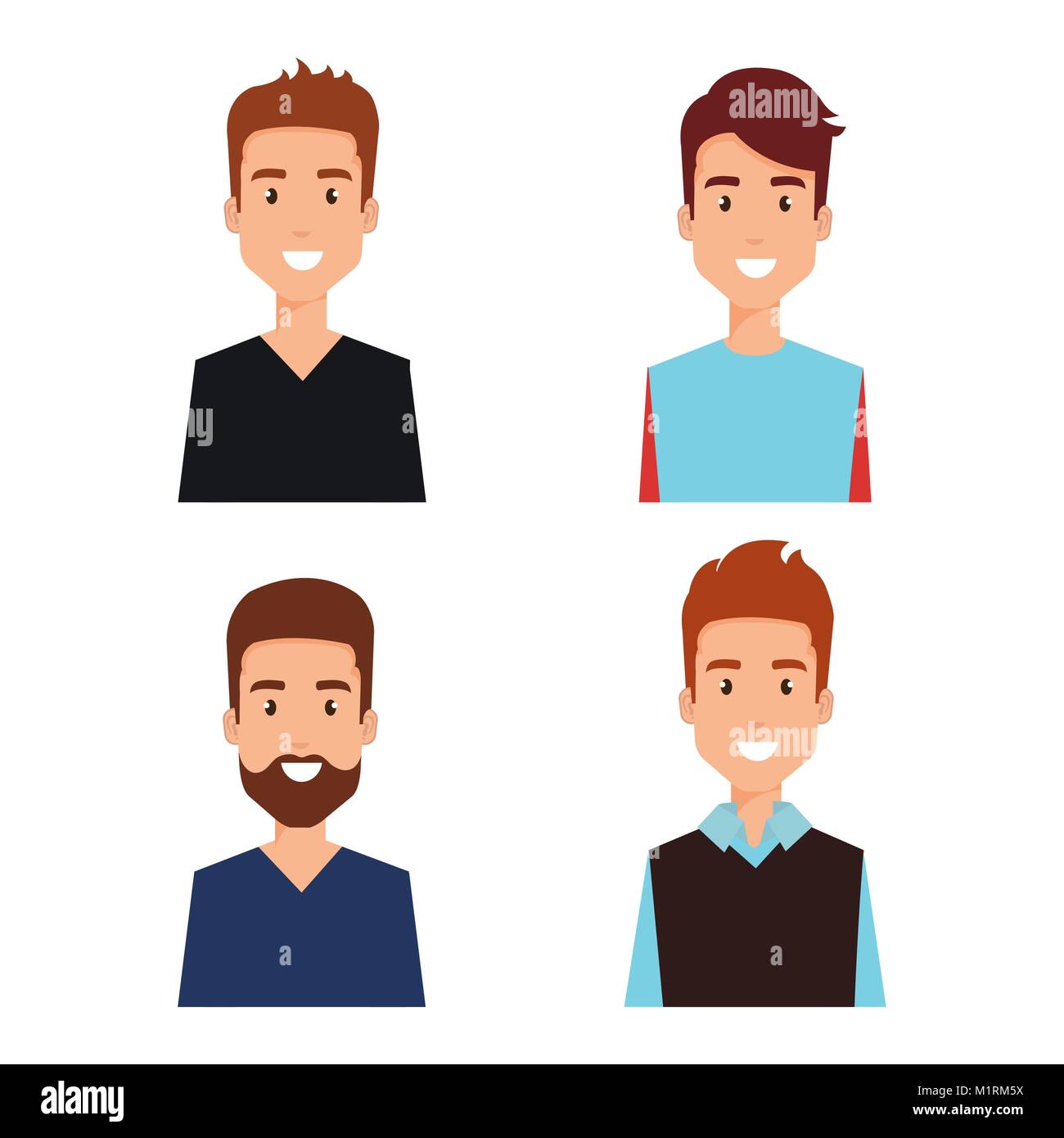 group of men avatars characters Stock Vector Image & Art - Alamy