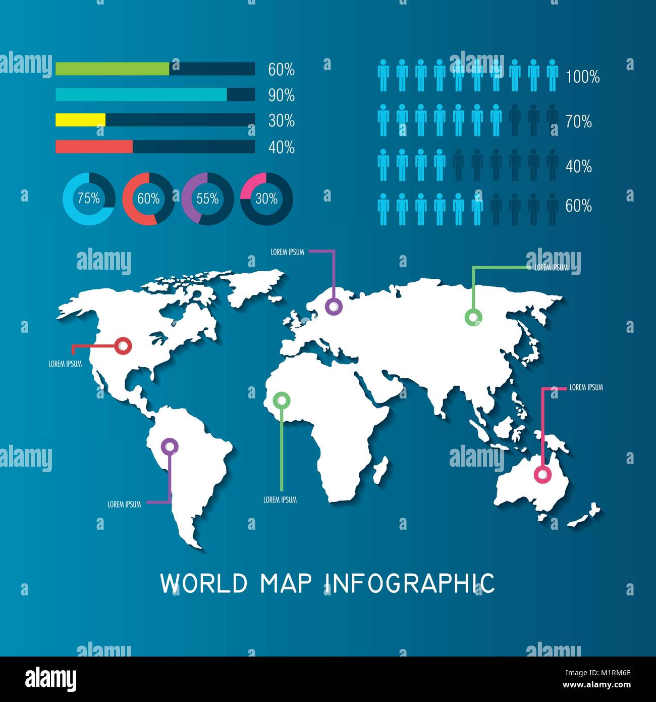world planet infographic icons Stock Vector Image & Art - Alamy