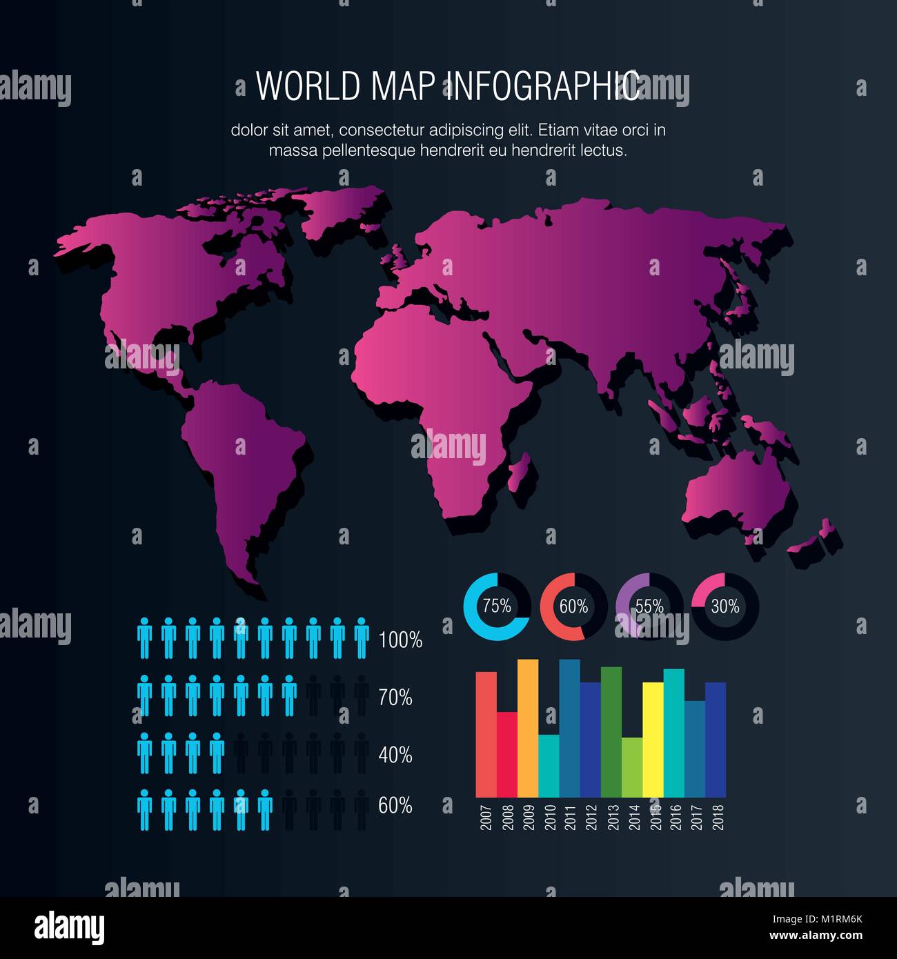 world planet infographic icons Stock Vector Image & Art - Alamy