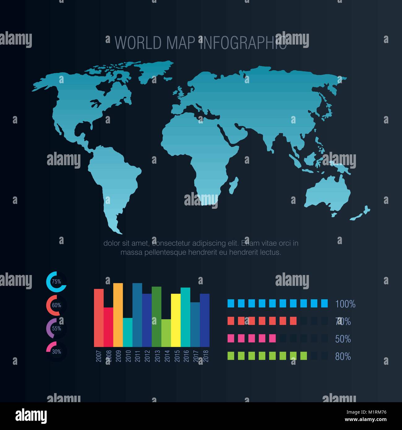 world planet infographic icons Stock Vector Image & Art - Alamy