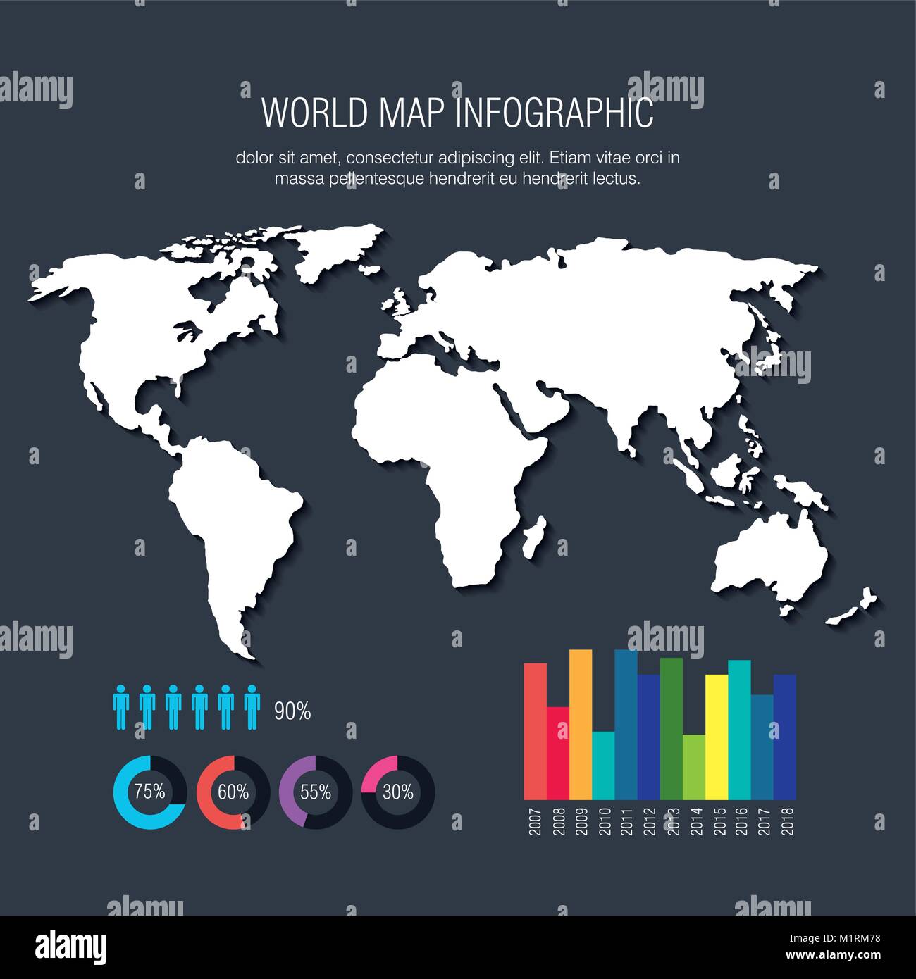 world planet infographic icons Stock Vector Image & Art - Alamy