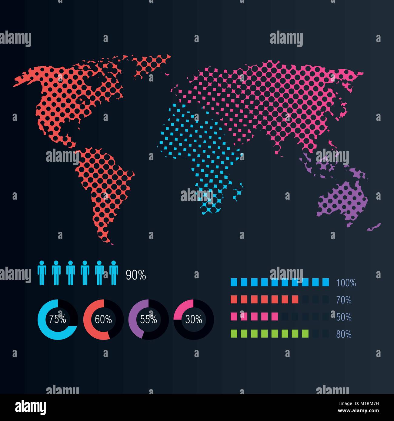 world planet infographic icons Stock Vector Image & Art - Alamy