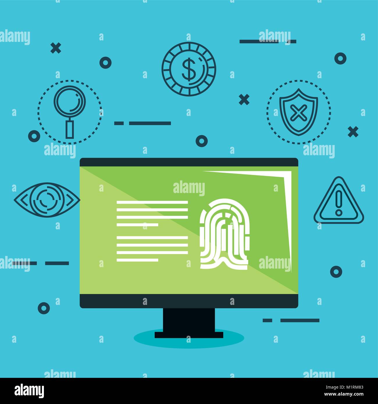 Theft identity set icons Stock Vector Image & Art - Alamy