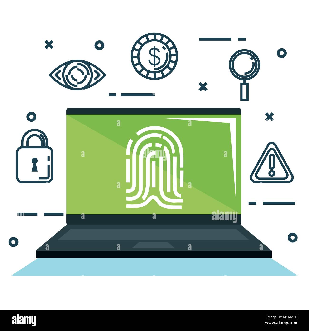 Theft identity set icons Stock Vector Image & Art - Alamy