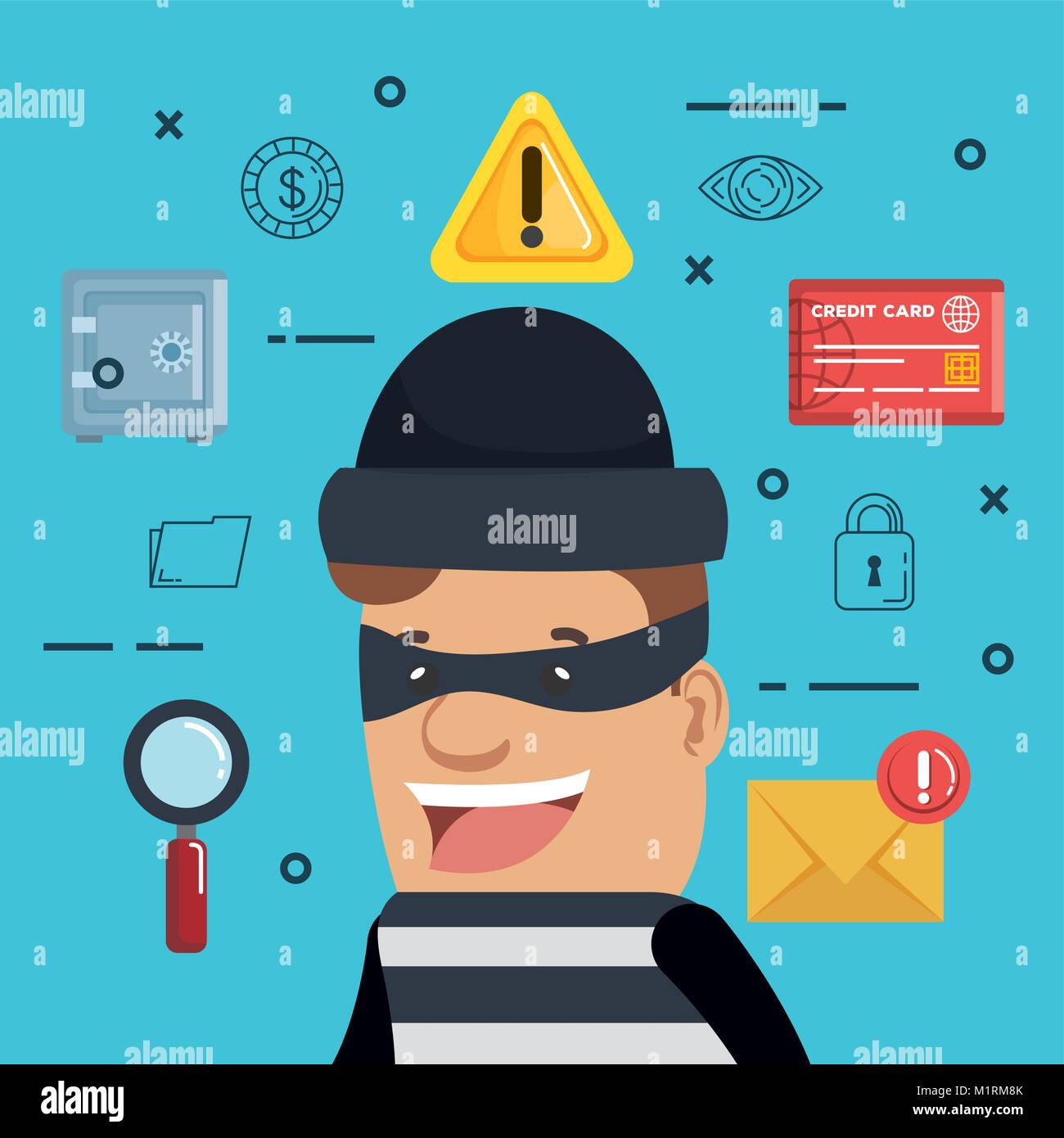 Theft identity avatar character Stock Vector Image & Art - Alamy
