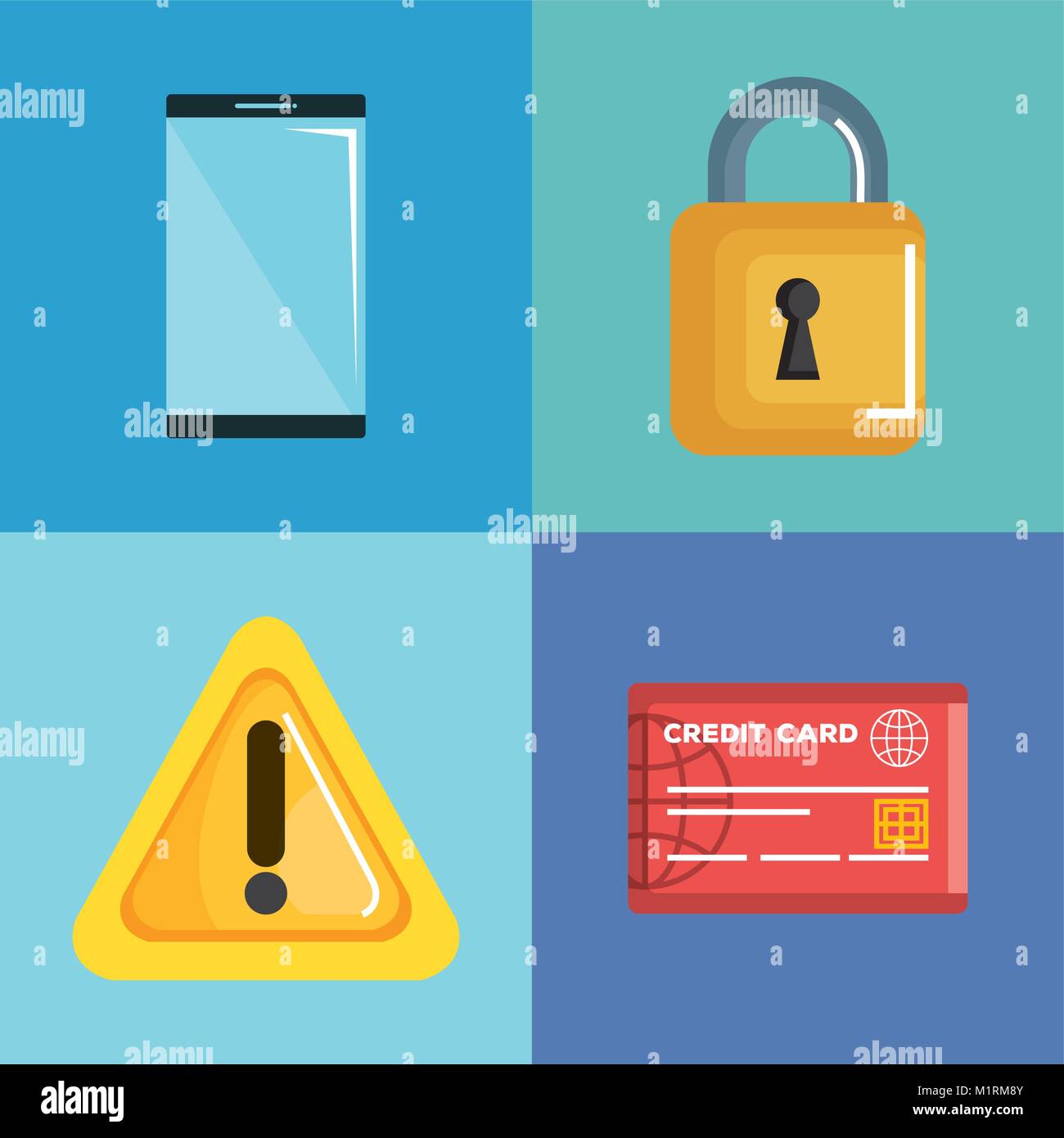 Theft identity set icons Stock Vector Image & Art - Alamy