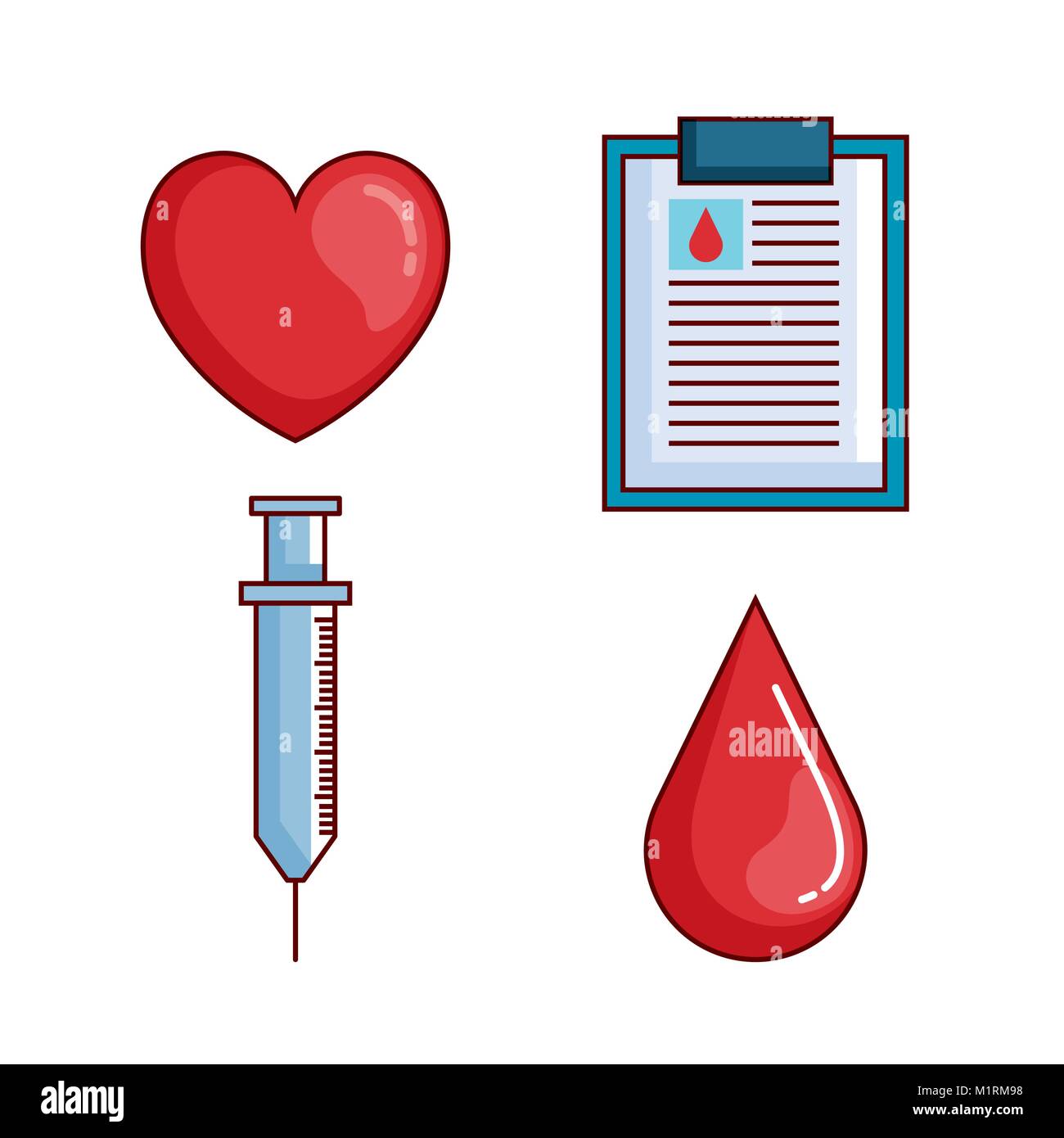 blood donation set icons Stock Vector Image & Art - Alamy