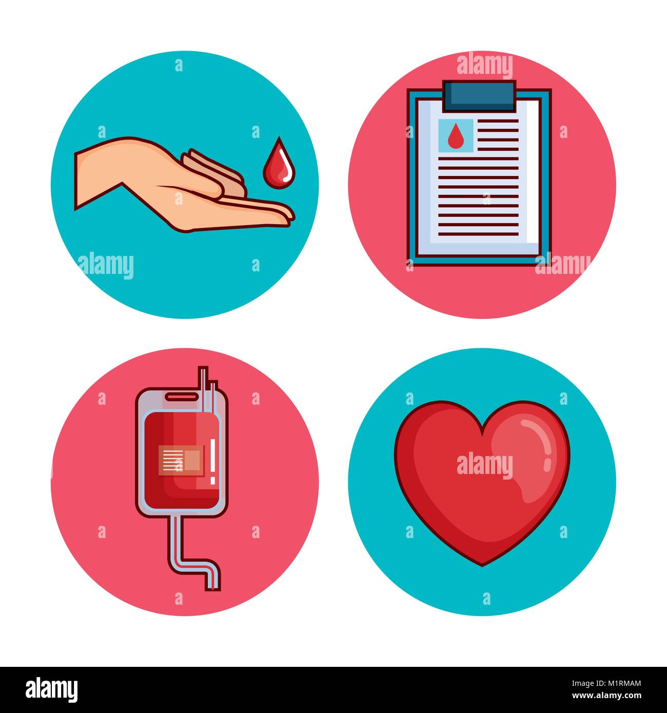 blood donation set icons Stock Vector Image & Art - Alamy
