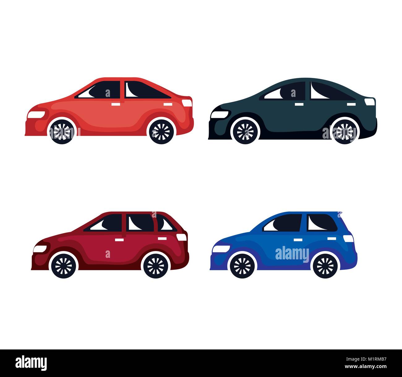 group of cars sedan icons Stock Vector Image & Art - Alamy