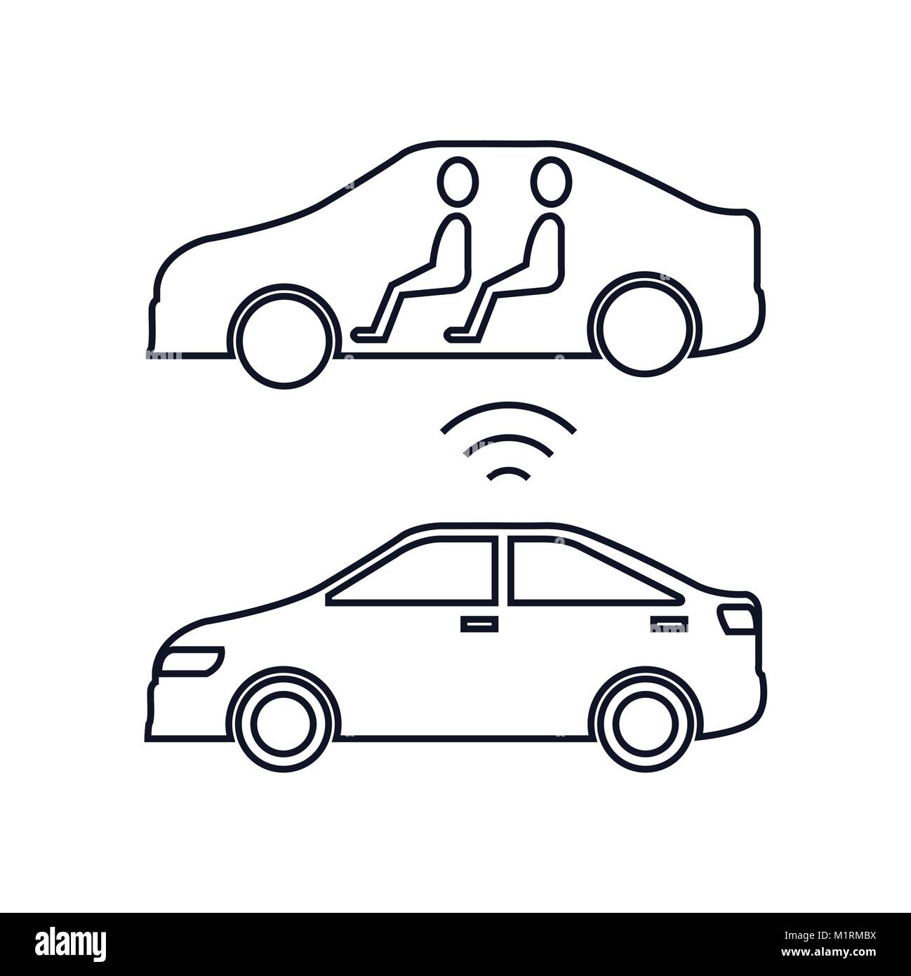 Set isolated self car Cut Out Stock Images & Pictures - Alamy