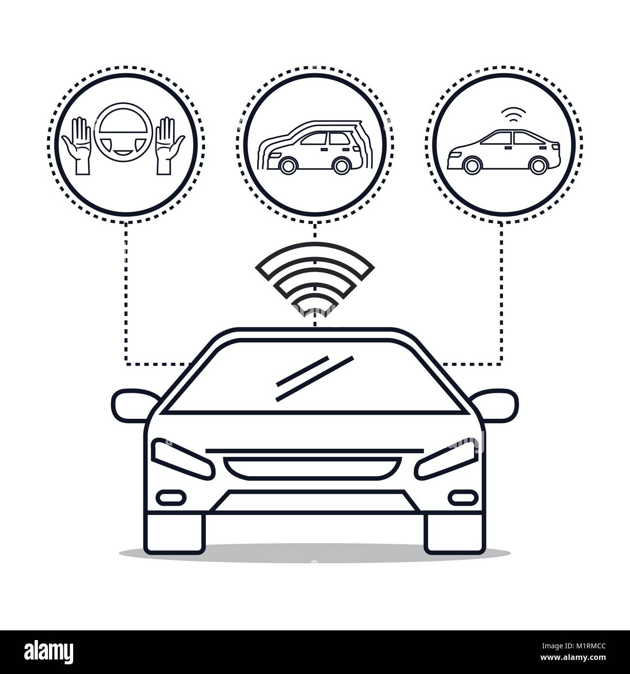 autonomous car set icons Stock Vector Image & Art - Alamy