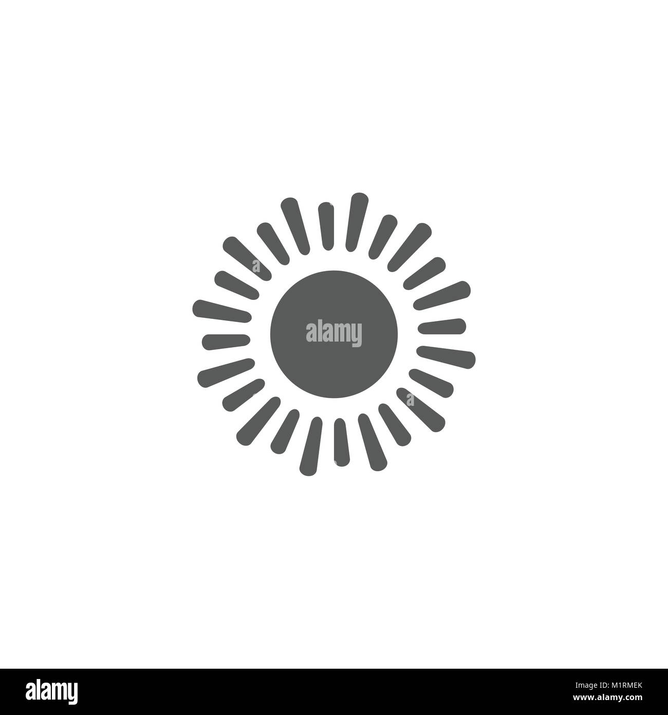 Basic or Normal Sun Icon with shining rays of sun Stock Vector Image ...