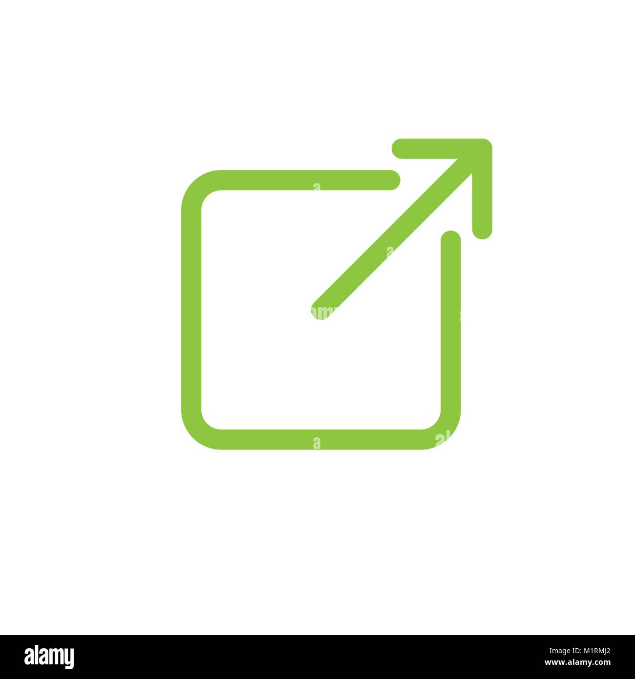 External Link Icon w Arrow and Box for leaving site Stock Vector Image ...