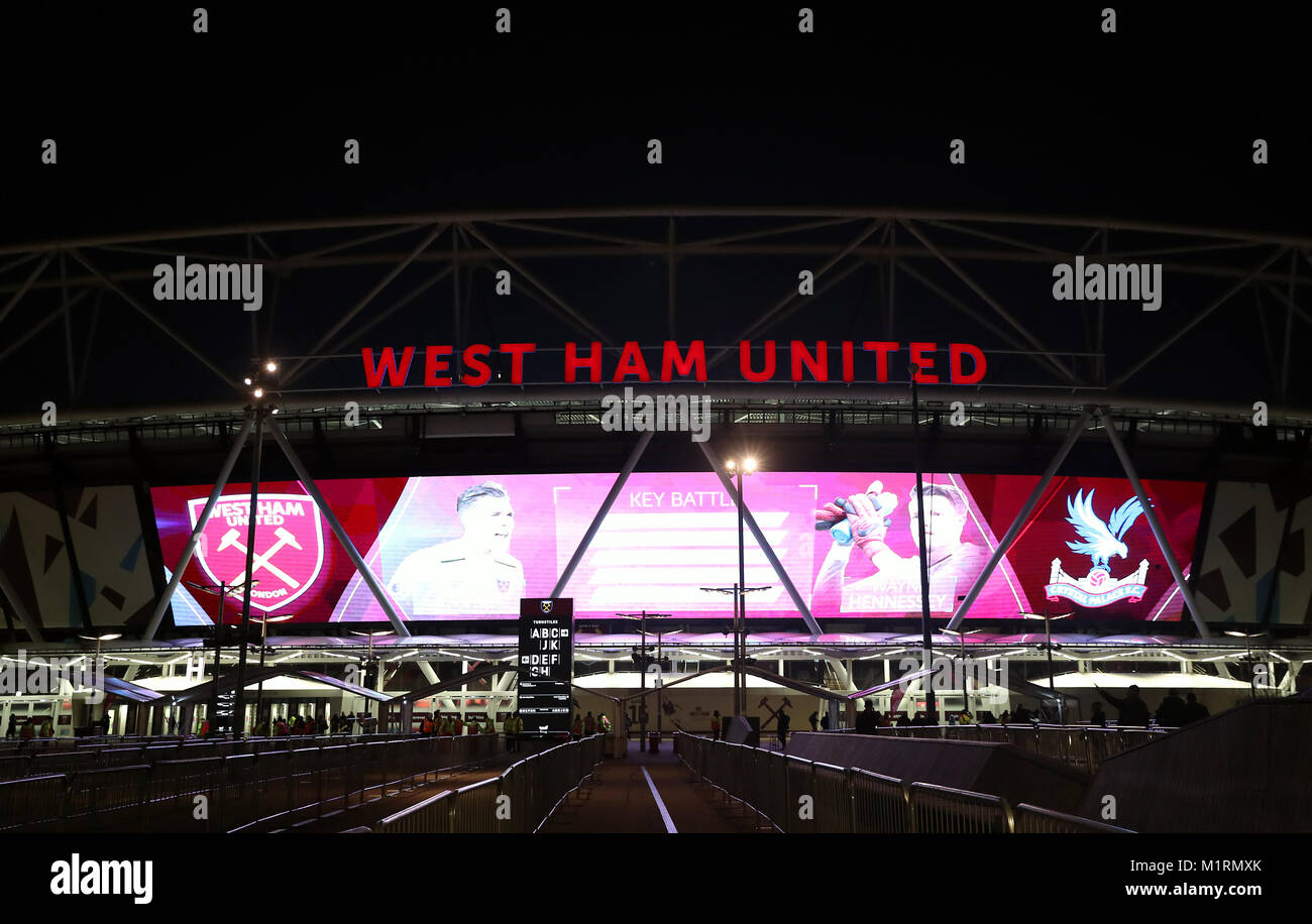 A general view of the London Stadium prior to the match Stock Photo - Alamy