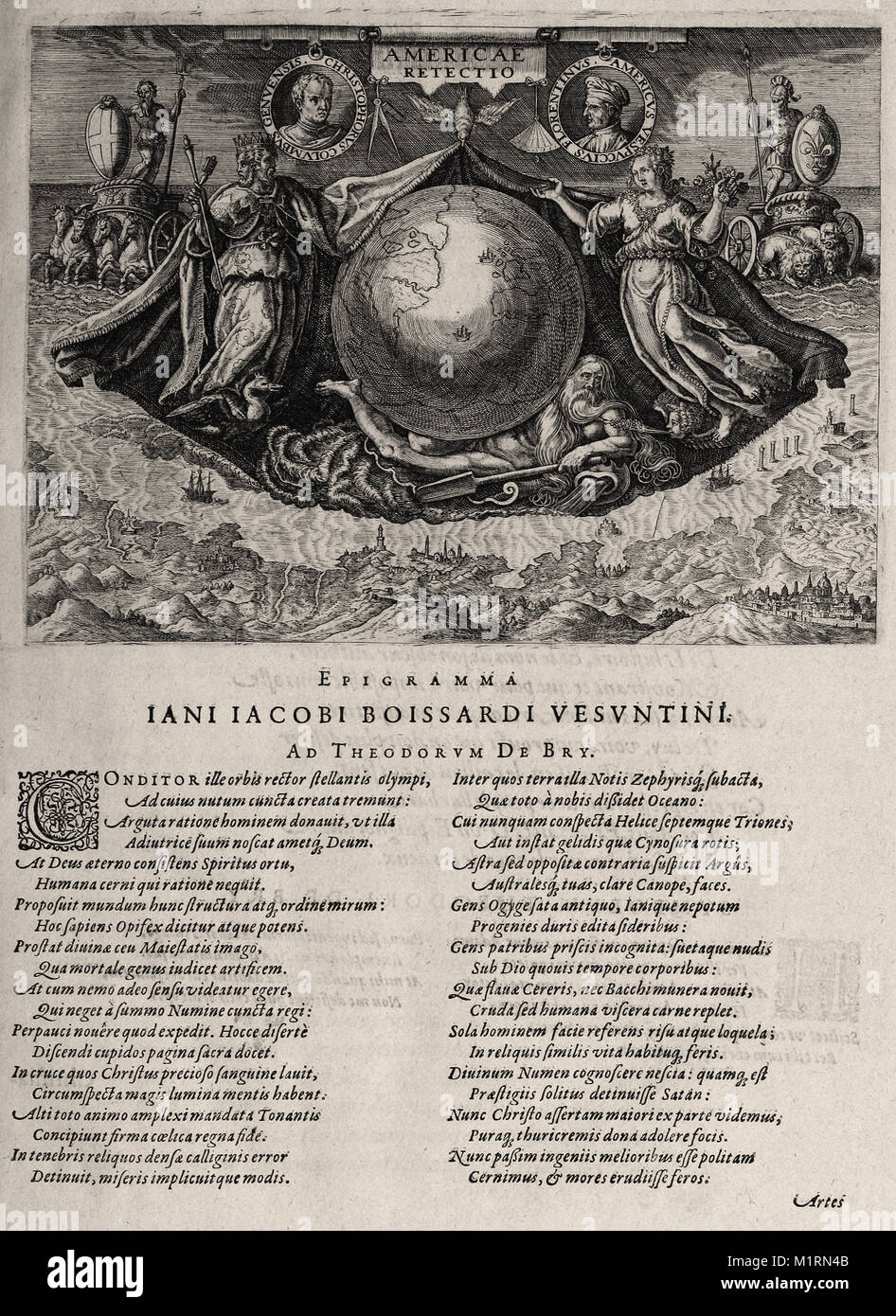 Theodor de Bry - The Rediscovery of America: Christopher Columbus ...