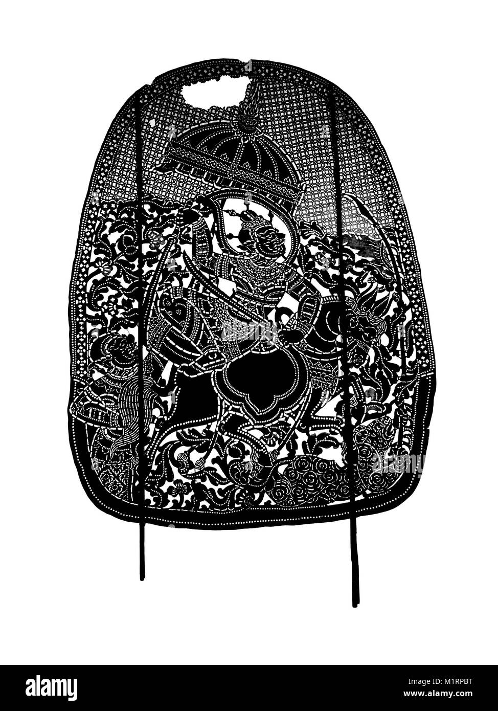 Closed up Thai ancient shadow play - Shadow puppet Stock Photo - Alamy