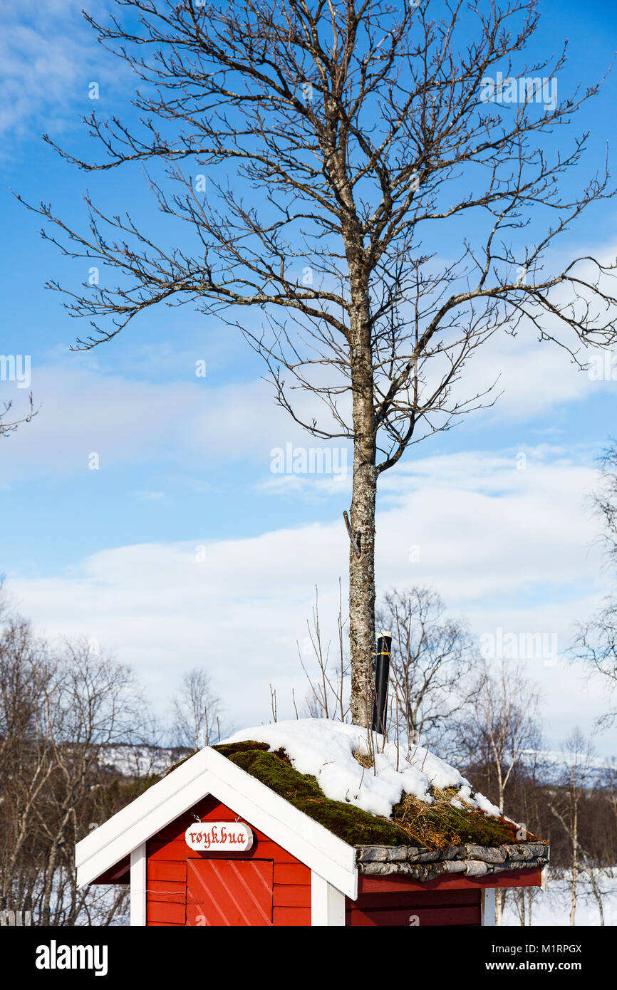 Bright red outhouse hi-res stock photography and images - Alamy