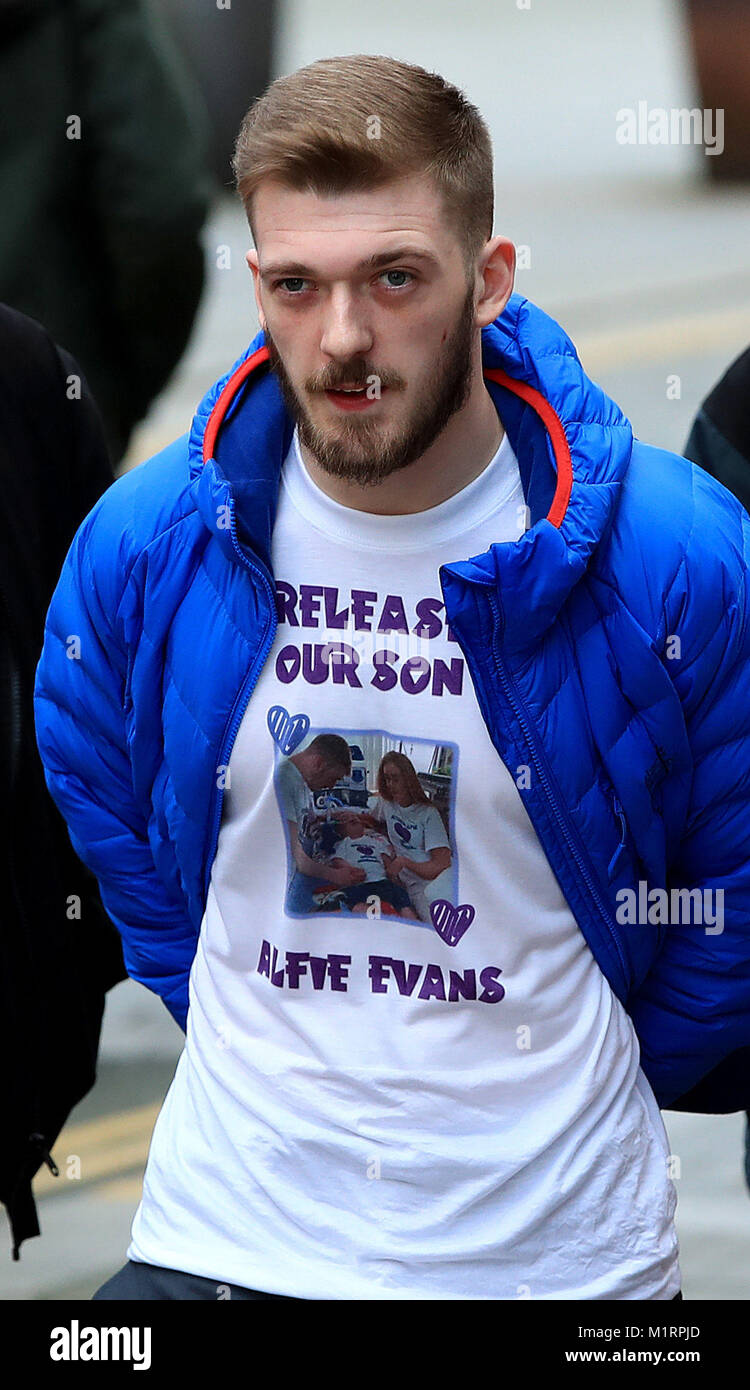 Tom Evans the partner of Kate James, the parents of 20-month-old son ...