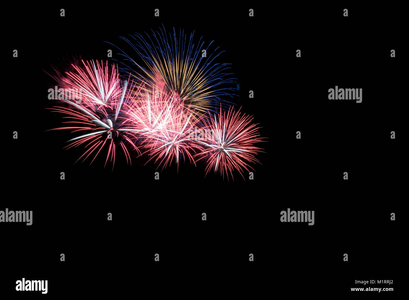 Colored firework background with free space for text. Colorful ...