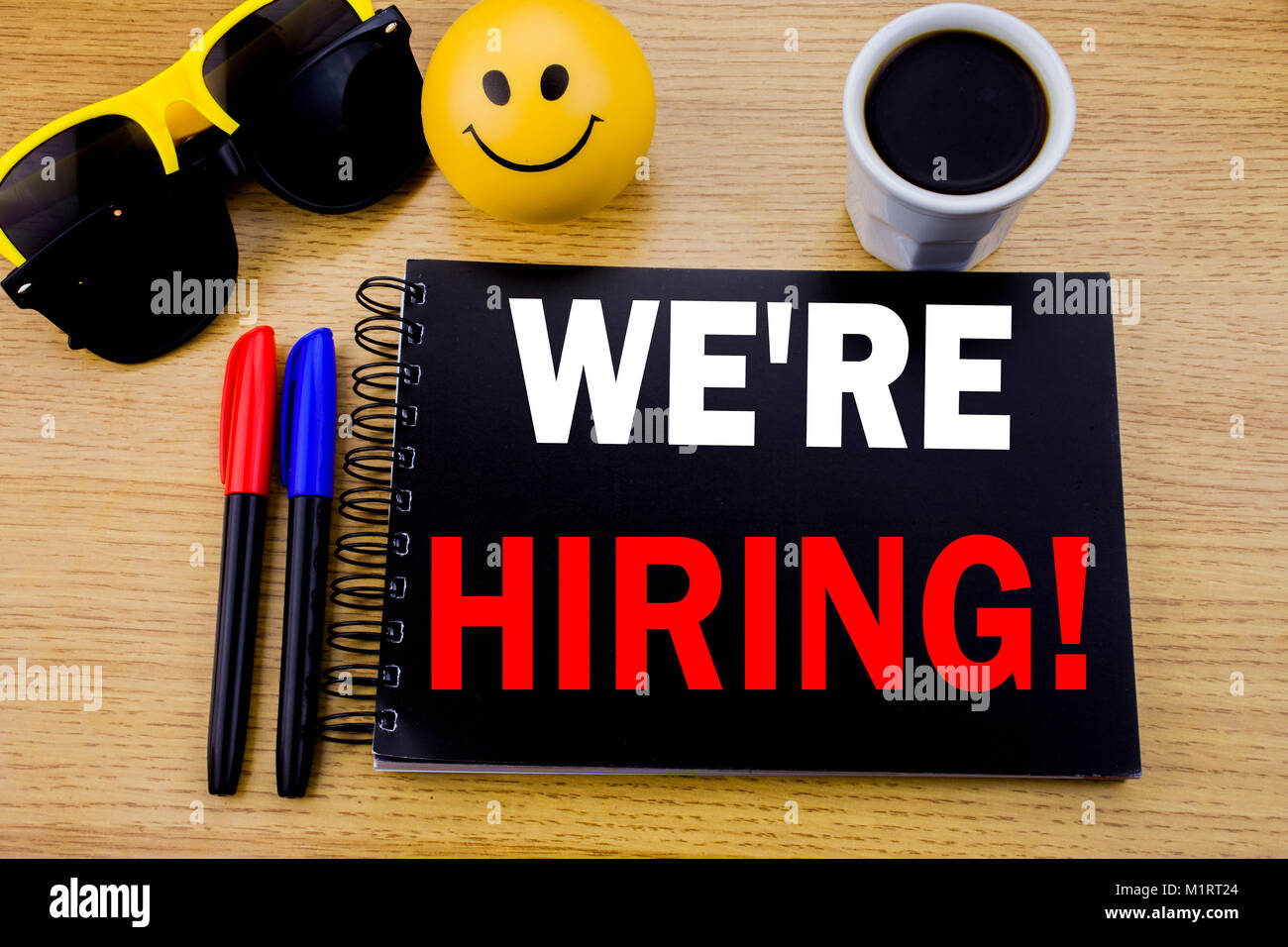Conceptual hand writing text caption showing We Are Hiring Now ...