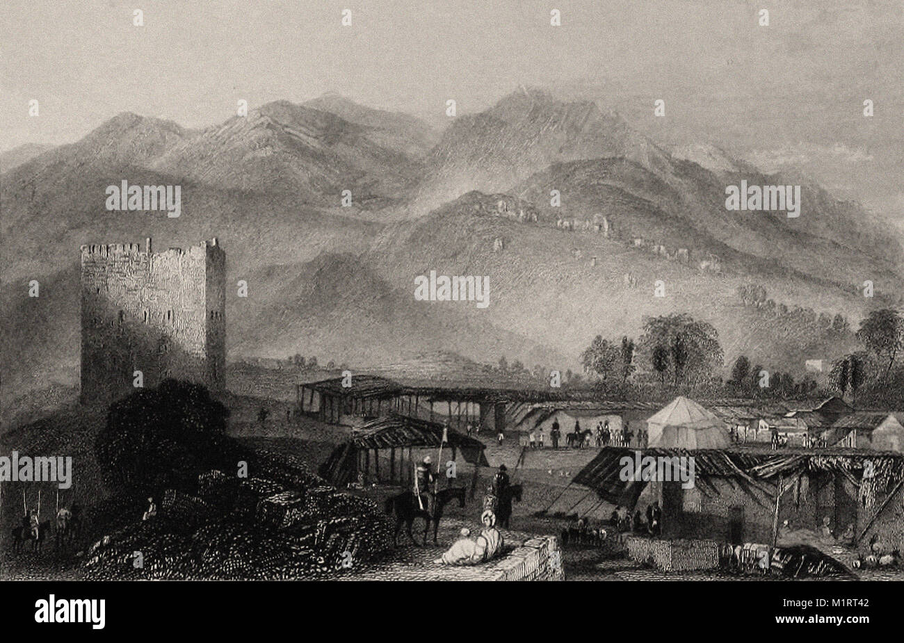 JERICHO - Landscape Illustration of the Bible - British engraving 19th ...