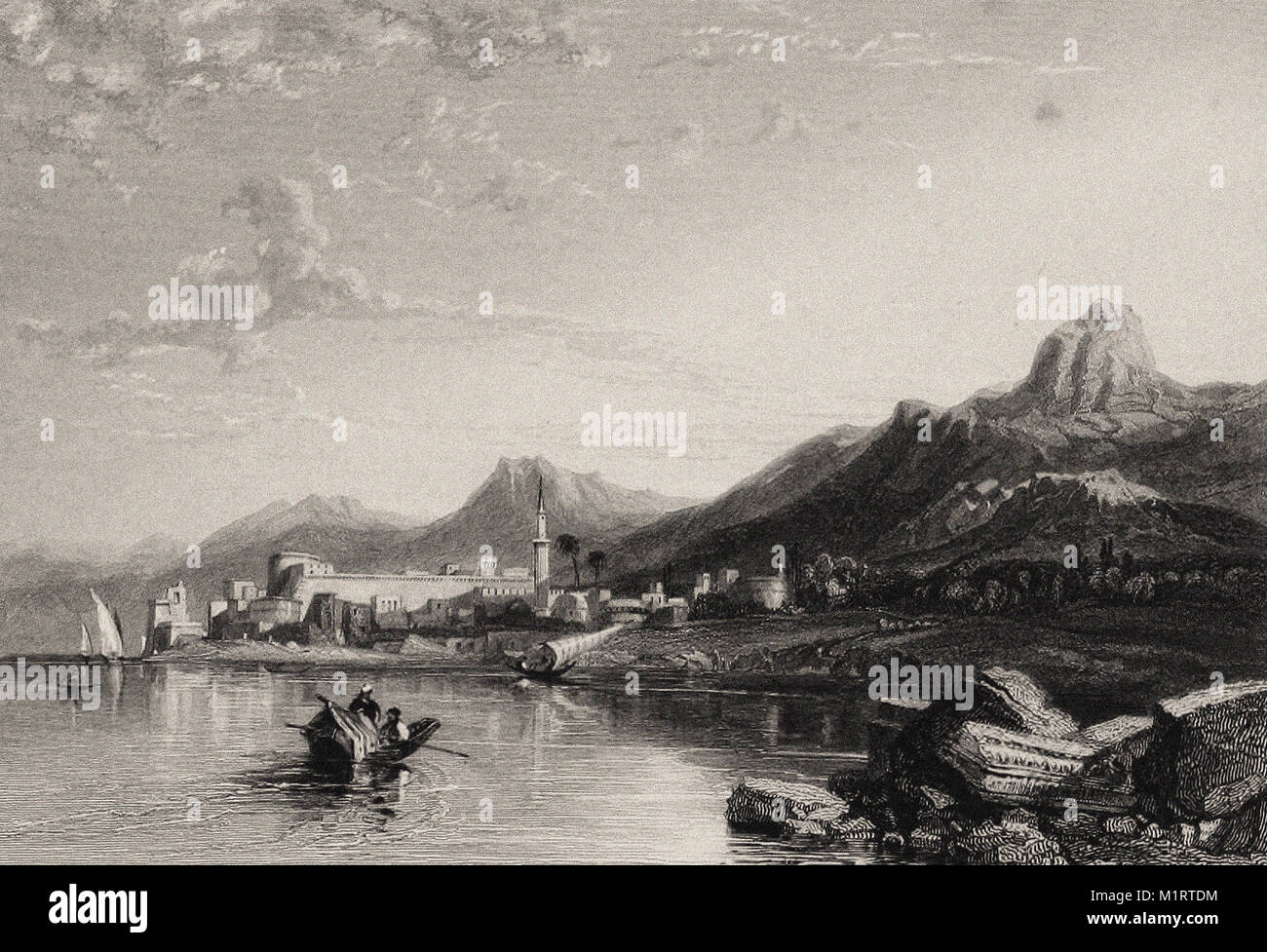 CYPRUS - Landscape Illustration of the Bible - British engraving 19th ...