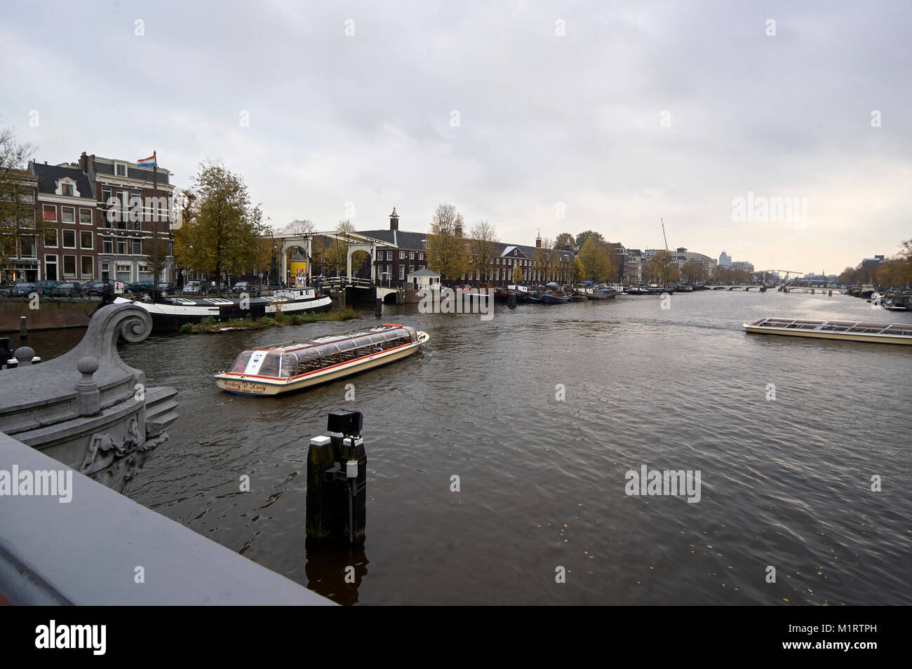The River Amstel, from which the city of Amsterdam derives its name ...