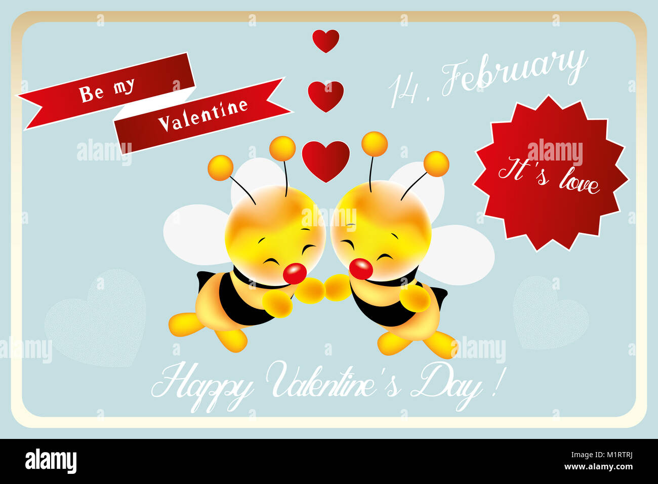 Happy bees cartoon hi-res stock photography and images - Alamy