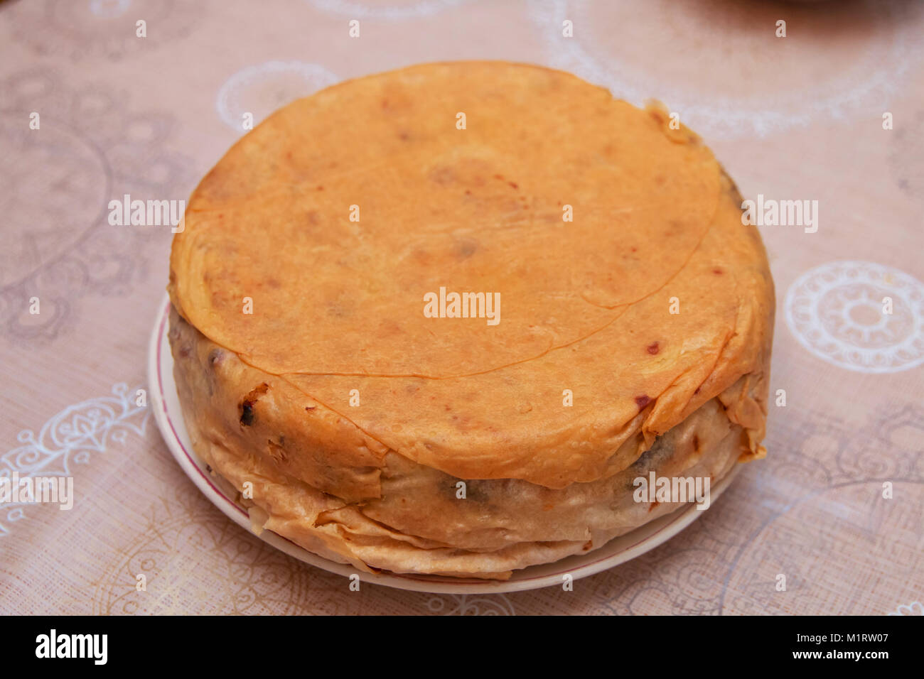 Shah pilaf. Khan pilaf in a pita. Traditional oriental dish . on ...