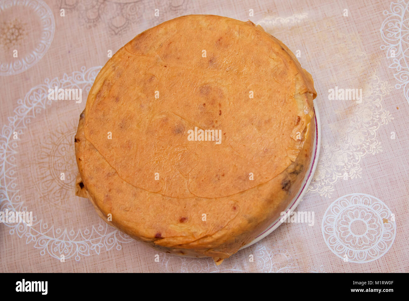 Shah pilaf. Khan pilaf in a pita. Traditional oriental dish . on ...