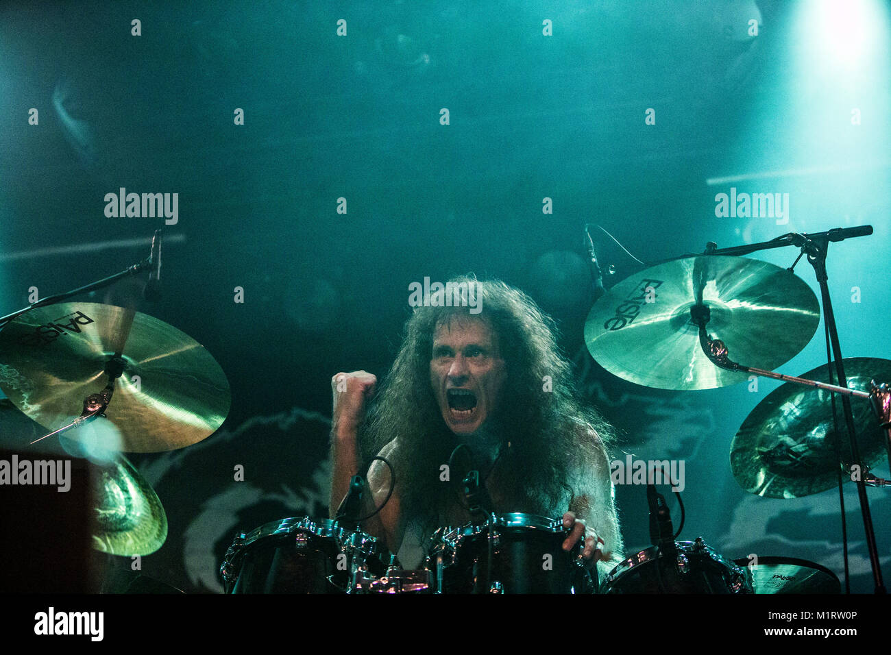 Norway, Bergen - August 27, 2017. The Canadia speed metal band Exciter ...