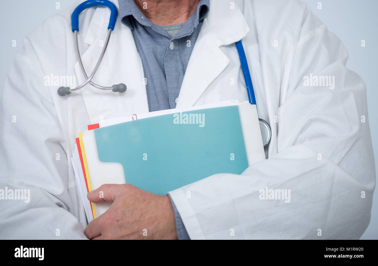a medical doctor with stethoscope, close up Stock Photo - Alamy