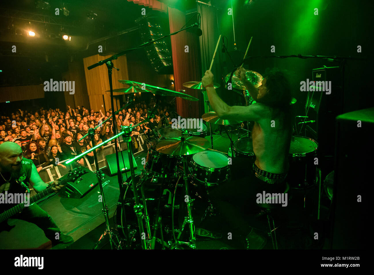 Norway, Bergen - August 27, 2017. The Canadia speed metal band Exciter ...