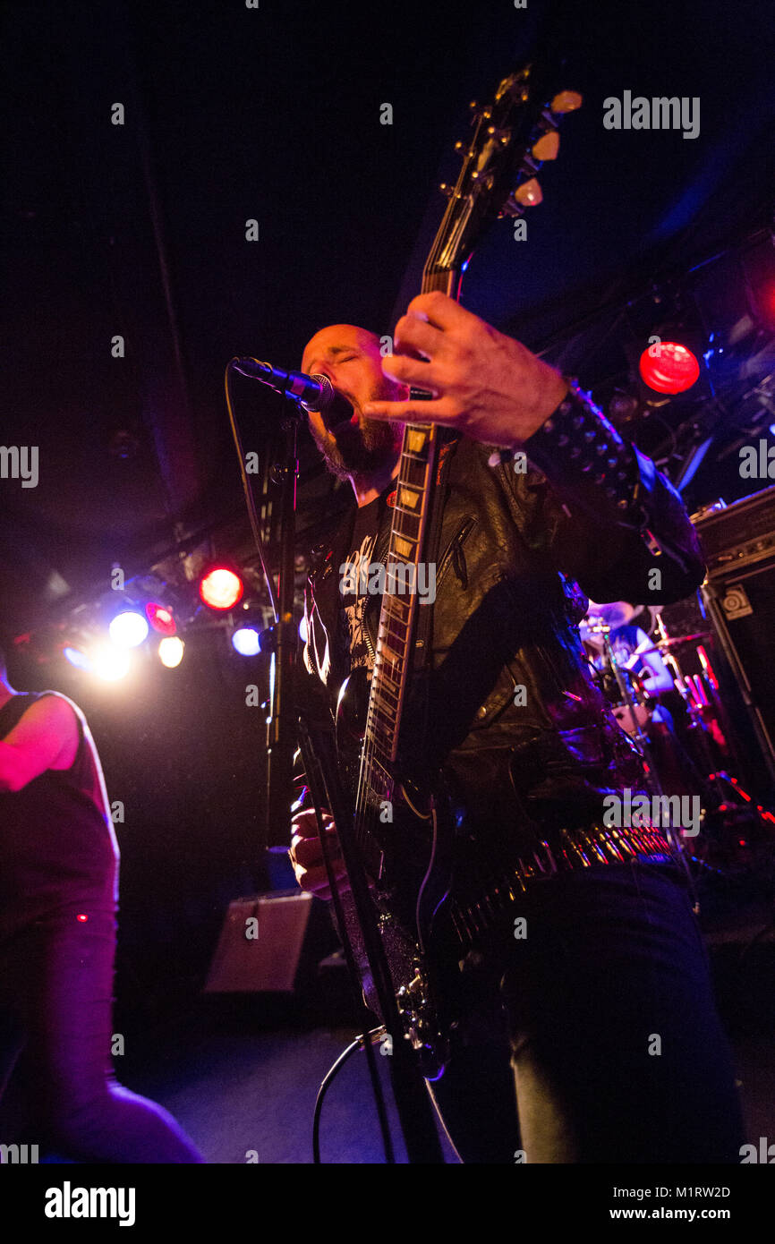 Norway, Bergen - September 30, 2017. The Norwegian death metal band ...