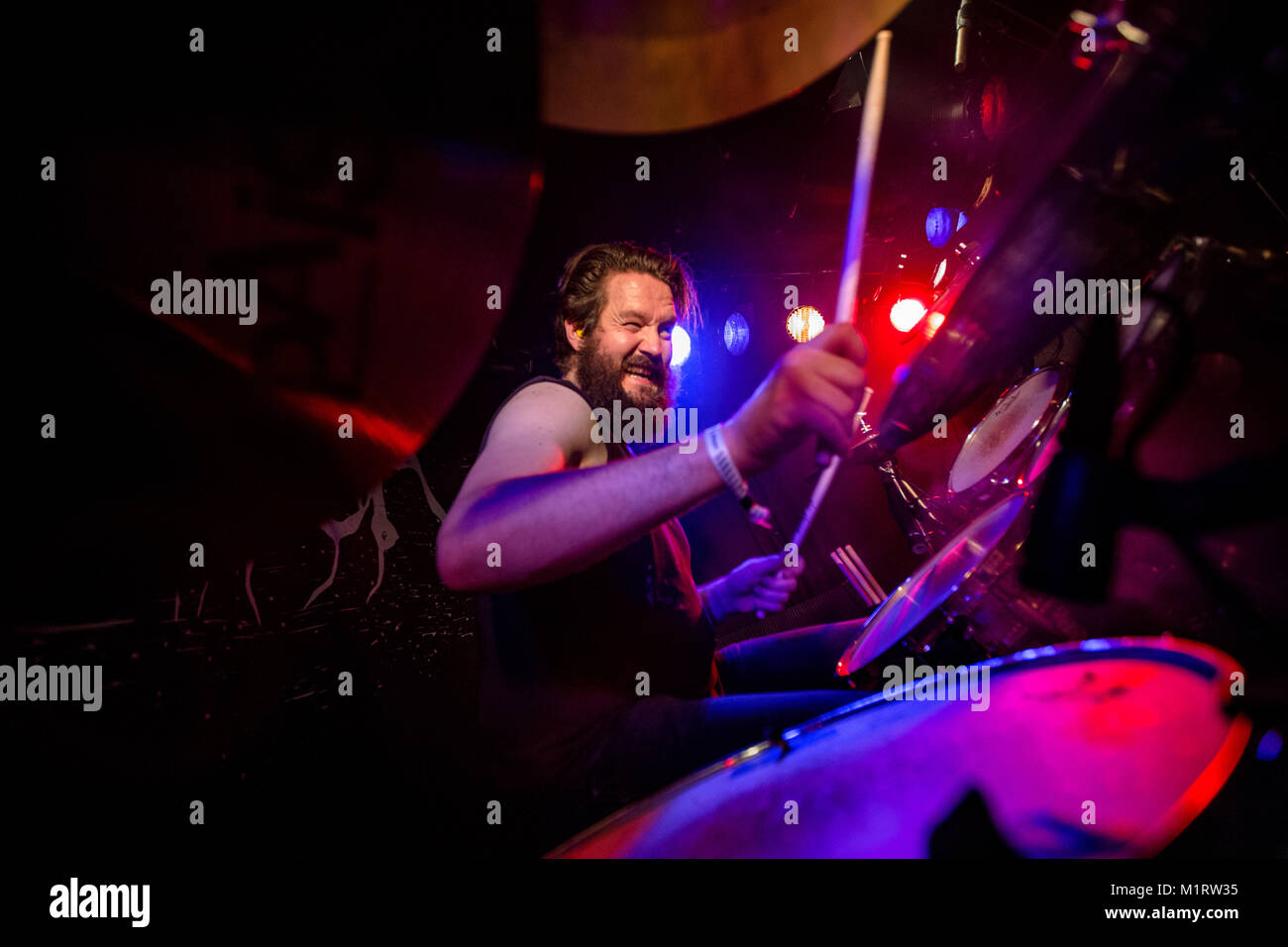 Norway, Bergen - September 30, 2017. The Norwegian death metal band ...