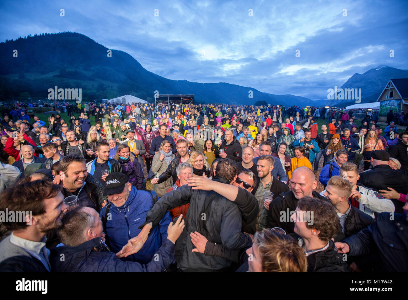 Festival goers and music lovers attend one of many live concerts at the ...