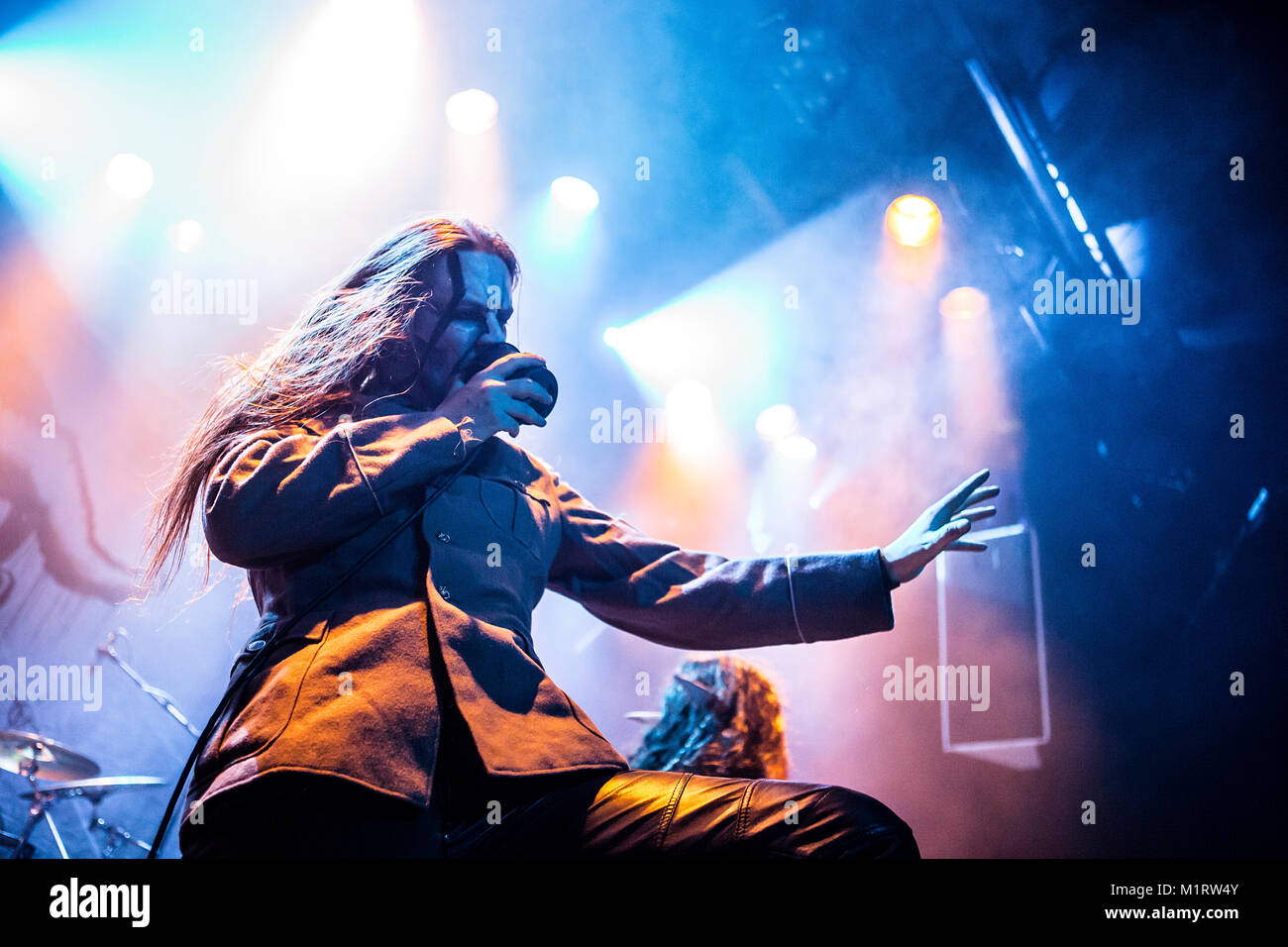 The Finnish folk metal band Finntroll performs a live concert at the ...