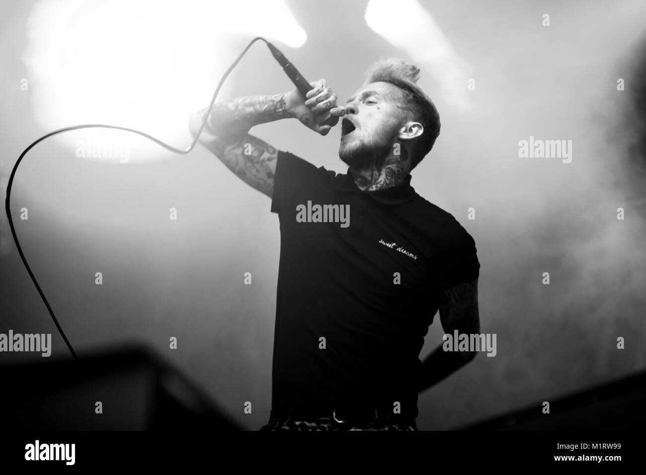 Norway, Bergen – August 18, 2017. The English punk band Frank Carter ...