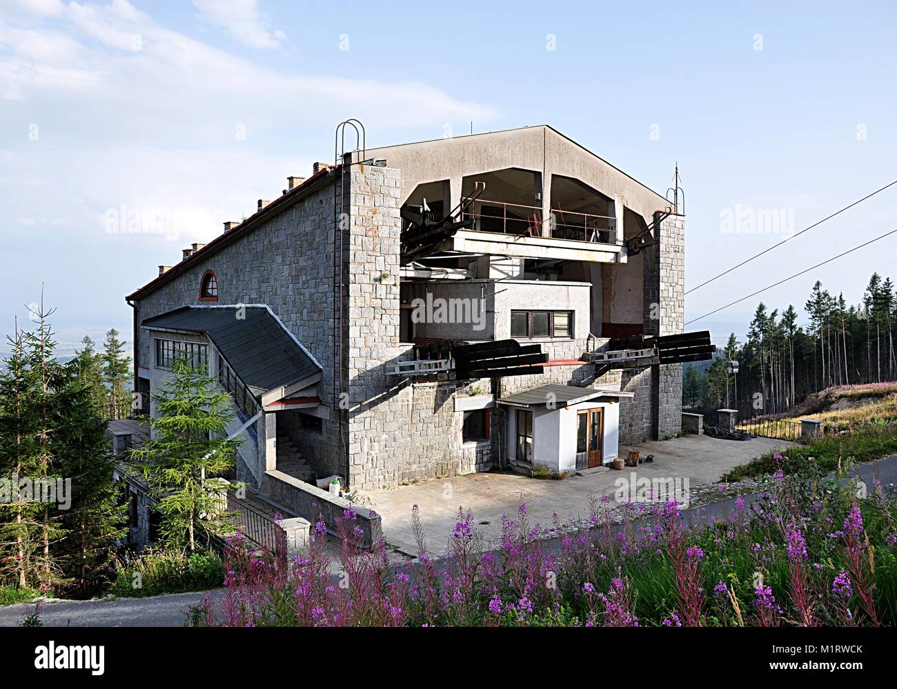 cableway building, mountains High Tatras,Slovakia, Europe Stock Photo ...