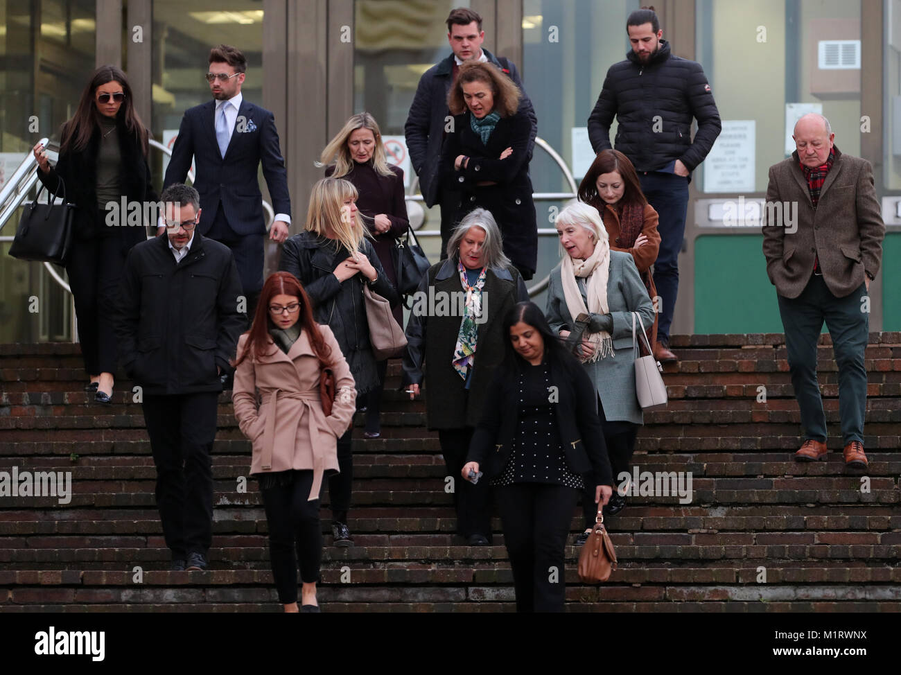 Joanne McLaren (centre), mother of Molly McLaren, leaves Maidstone ...