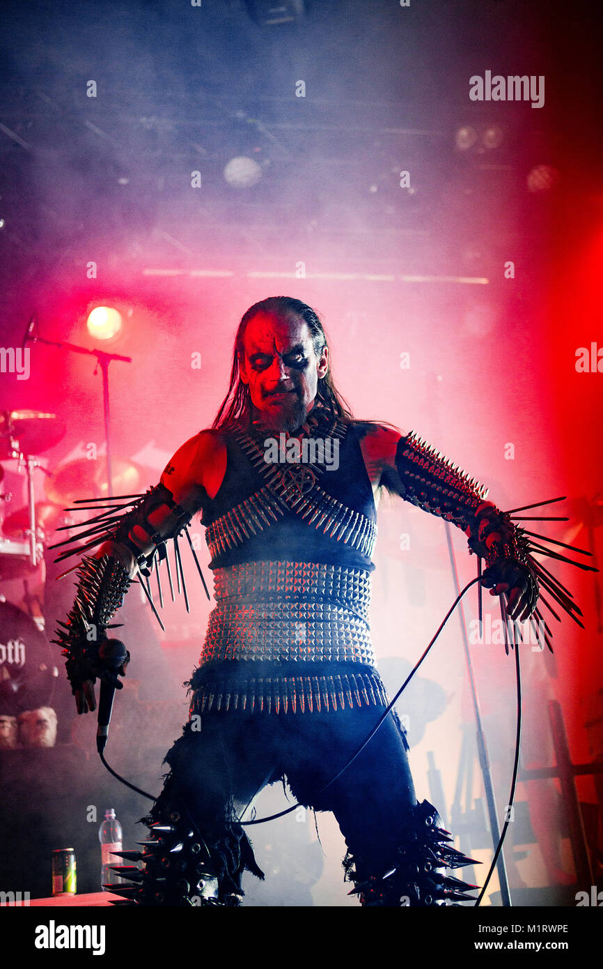 The Norwegian black metal band Gorgoroth performs a live concert at the ...