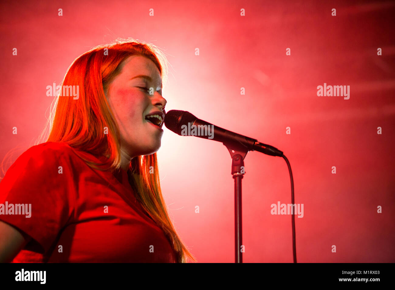 Norway, Bergen - September 28, 2017. The Norwegian singer and ...