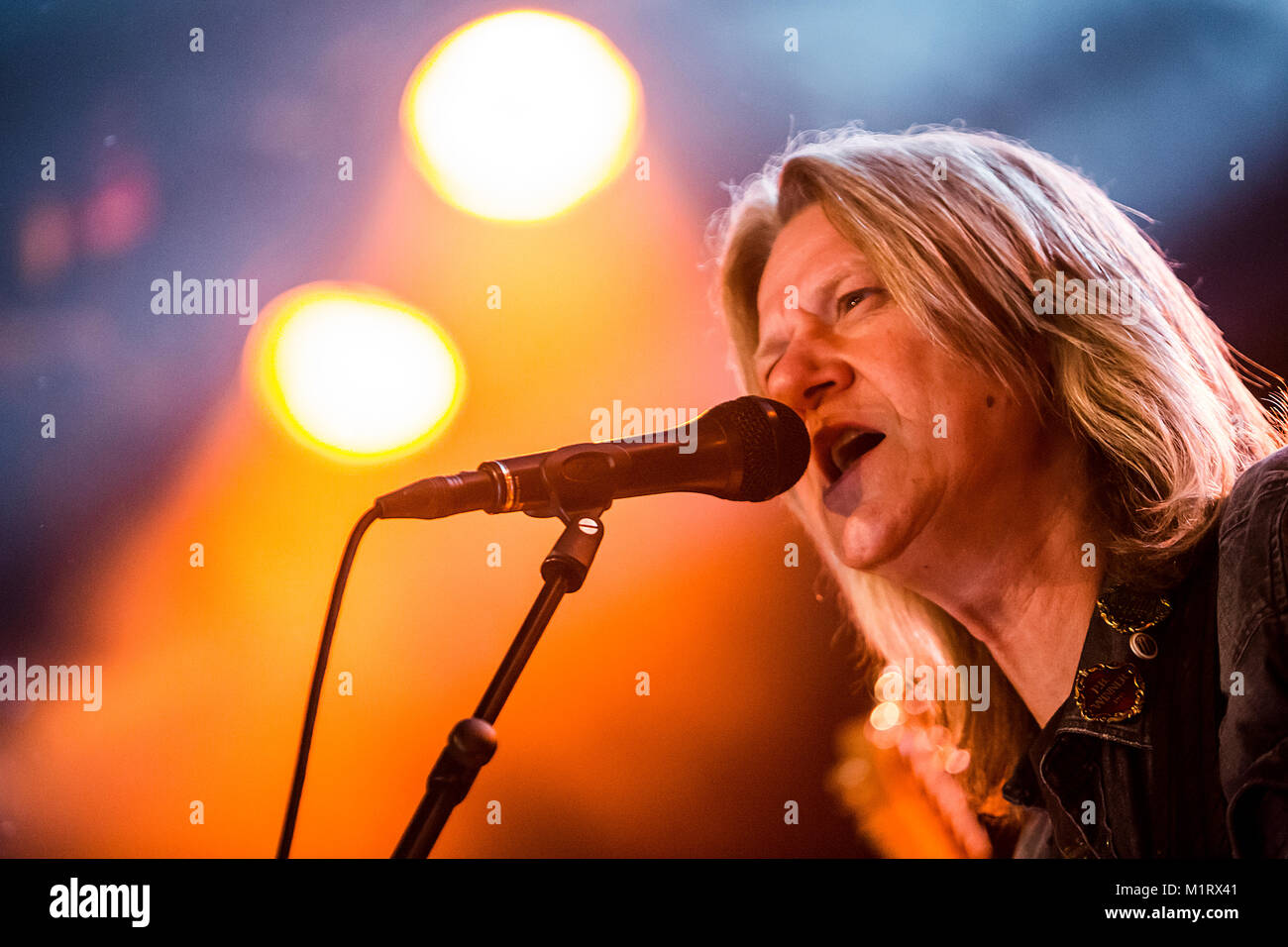 The Norwegian country rock band Hellbillies performs a live concert at ...
