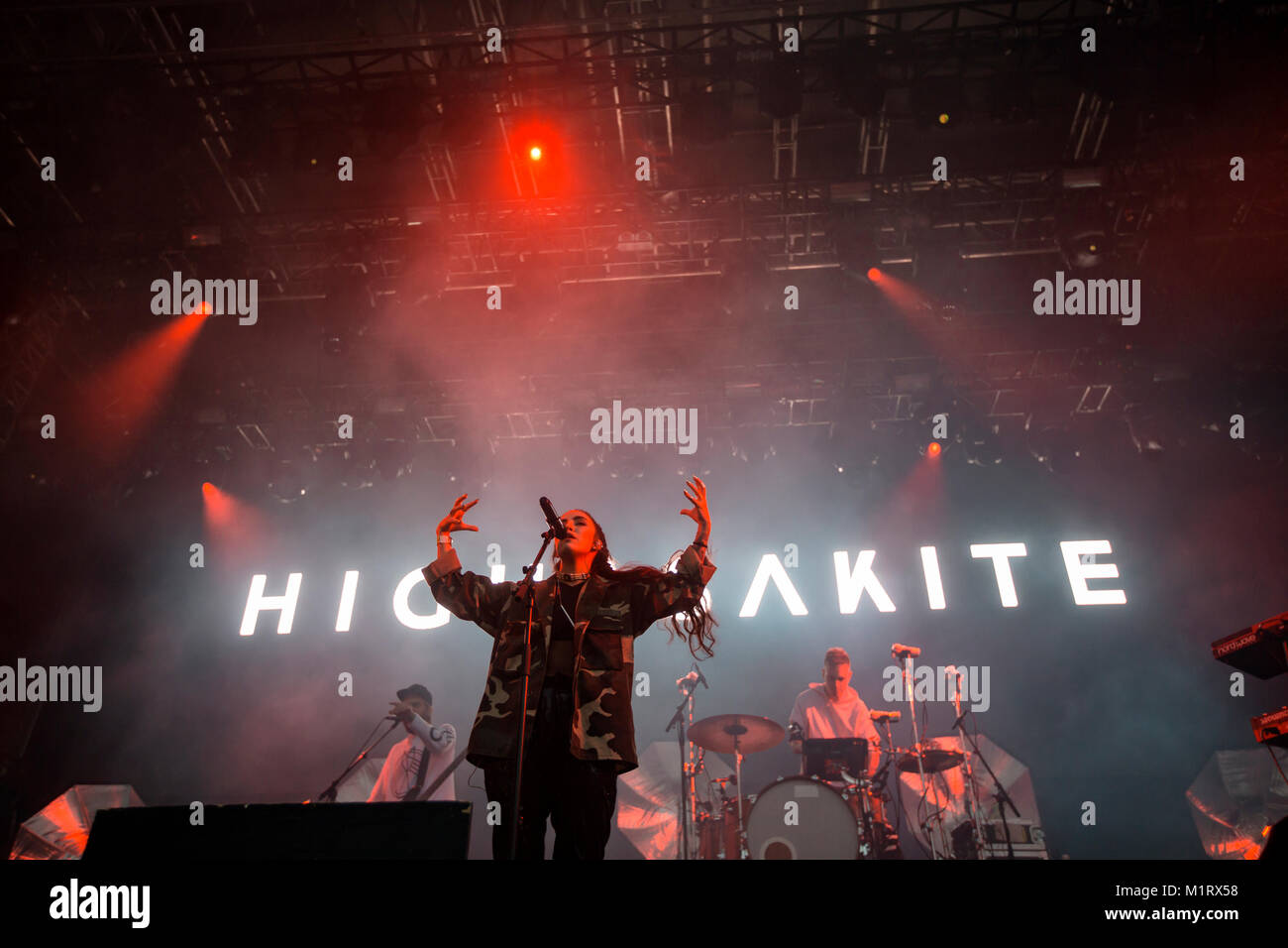 The Norwegian indie pop band Highasakite performs a live concert at the ...
