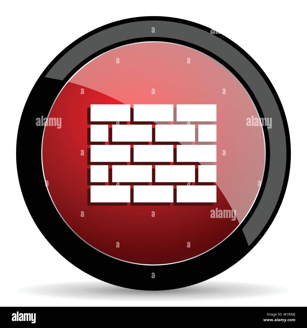Black firewall security wall icon hi-res stock photography and images ...