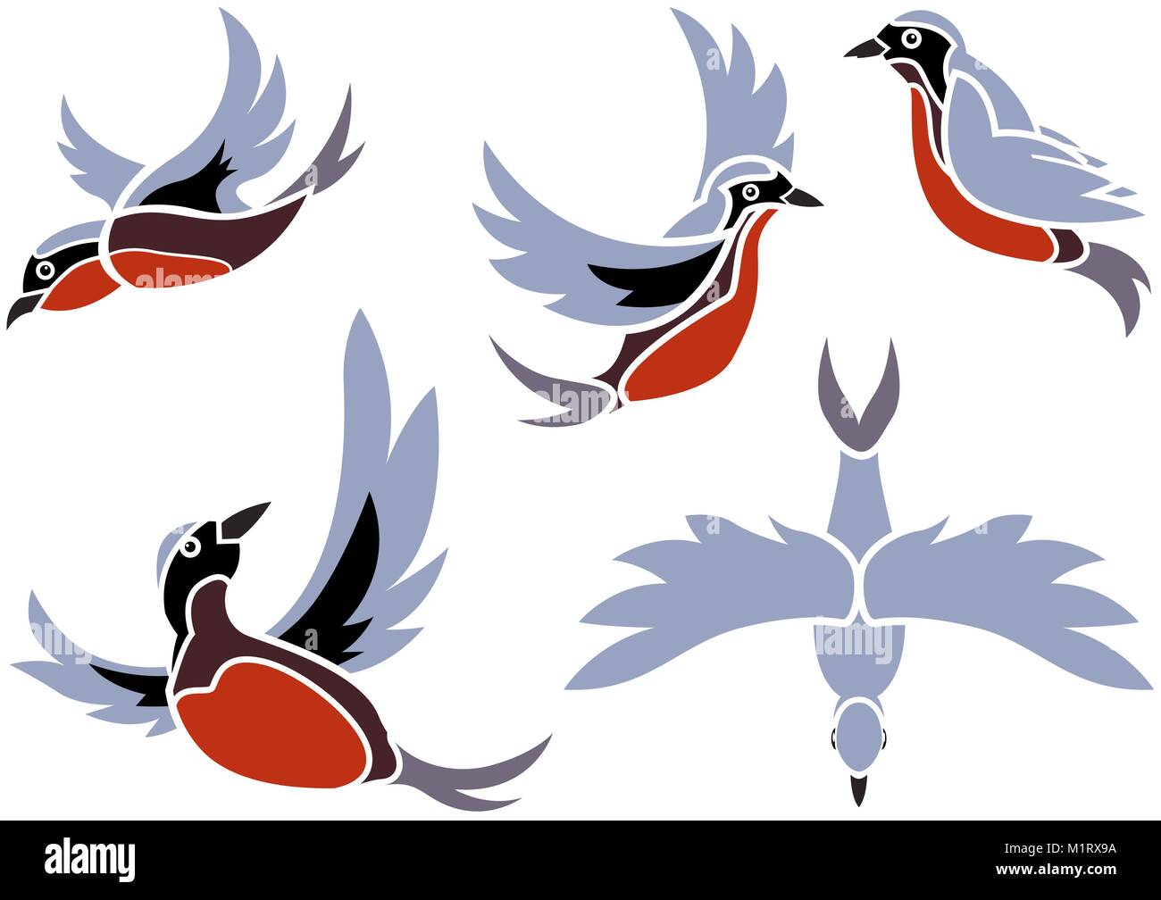 Birds icons hi-res stock photography and images - Alamy